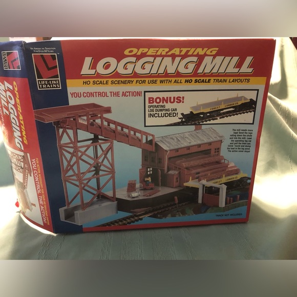 Toys | Vintage Life Like Train Operating Logging Mill | Poshmark